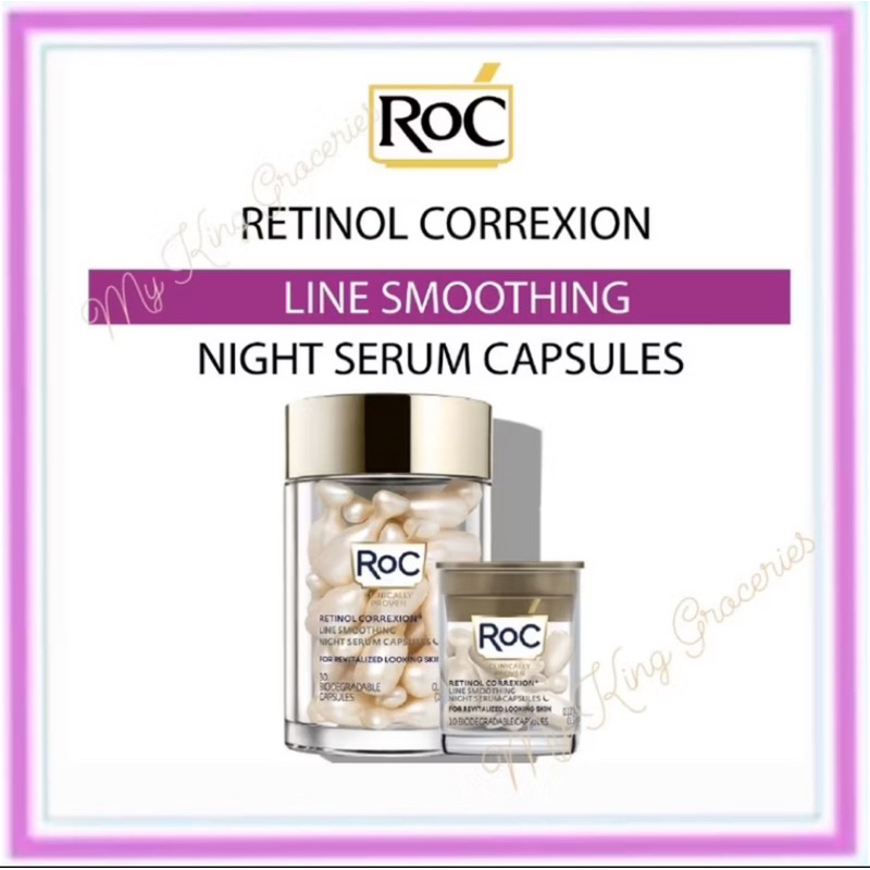 Value buy 🔥 ROC Retinol Correction Line Smoothing Night Serum Capsules ...