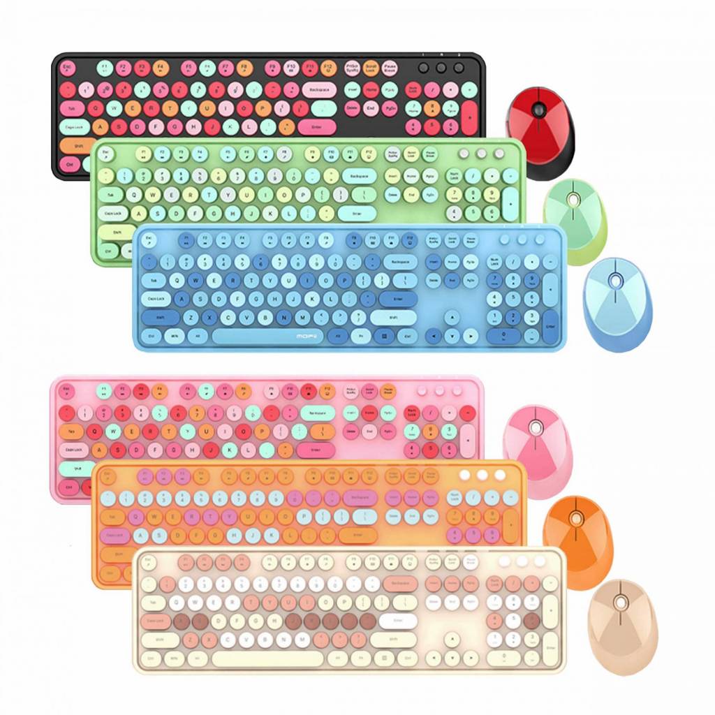 MOFII Sweet Wireless Keyboard Mouse Set (Lipstick Mix Color) | Shopee ...