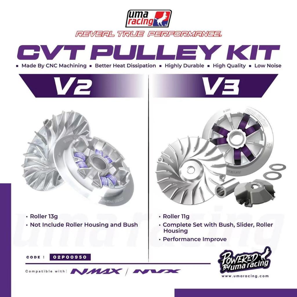 V2 / V3 100% ORIGINAL UMA RACING CVT PULLEY DRIVE NVX155 NVX 155 NMAX ...