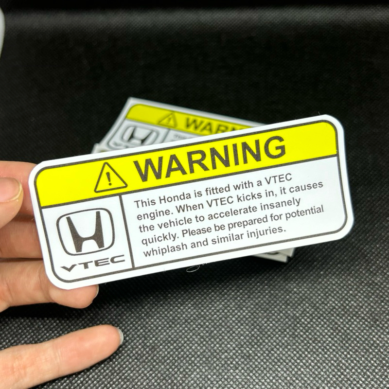WARNING STICKER ( HONDA VTEC ) | Shopee Malaysia