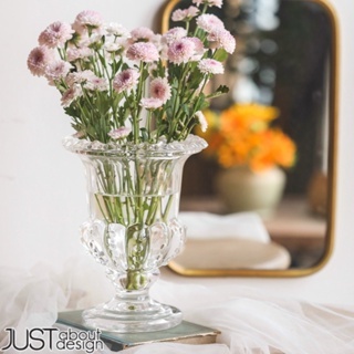 JAD Retro Crystal Bloom Glass Vase Design For Home Office Dining Room ...