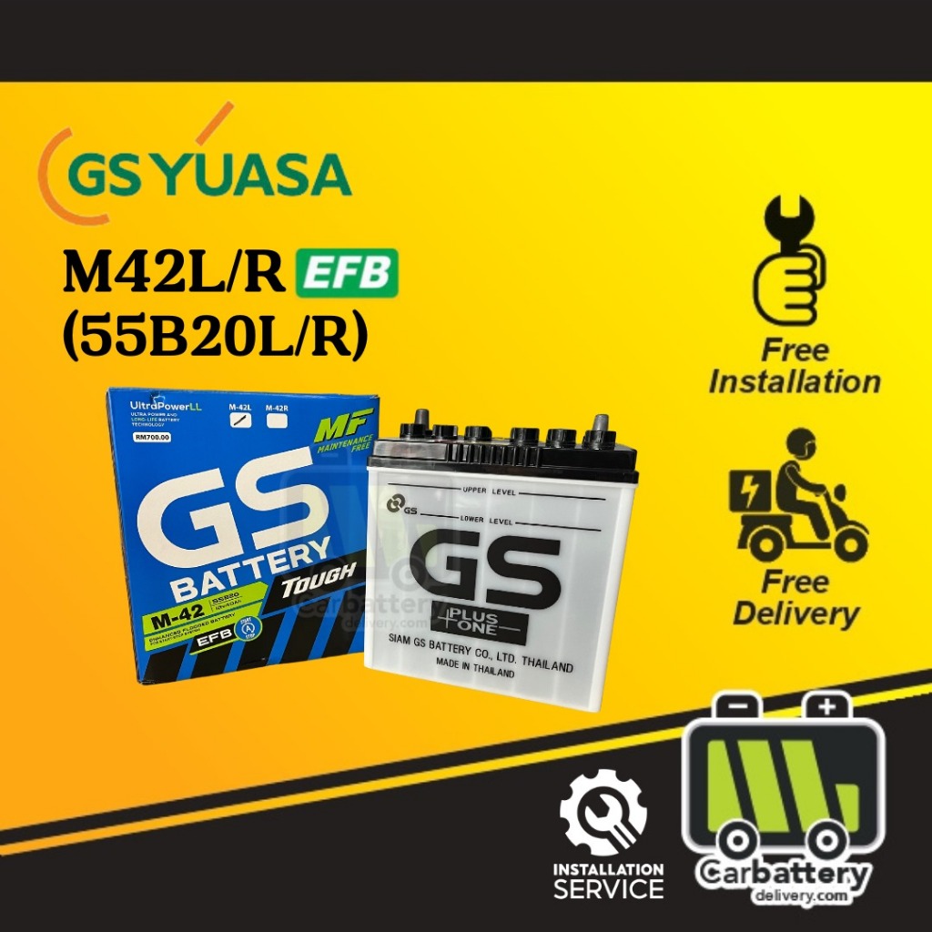 [Installation Provided] GS Yuasa M42 m42L 55B20L EFB Stop Start Car ...