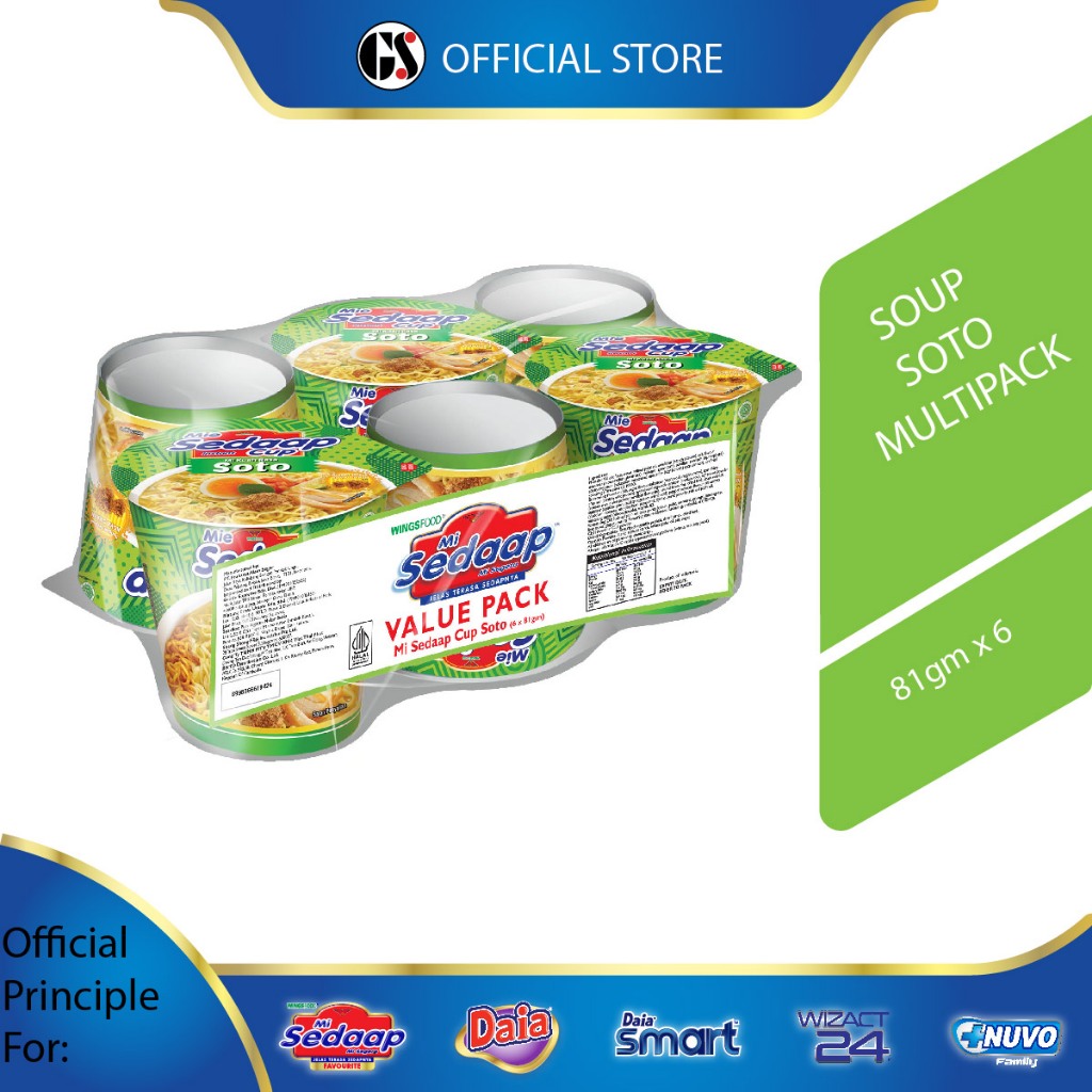 MI SEDAAP Cup Soup Soto 81g x 6 Cups (Halal) | Shopee Malaysia