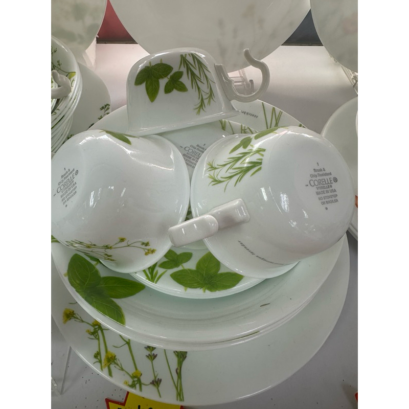 Langkawi original european herbs corelle 20 pcs set makan bunga corelle ...