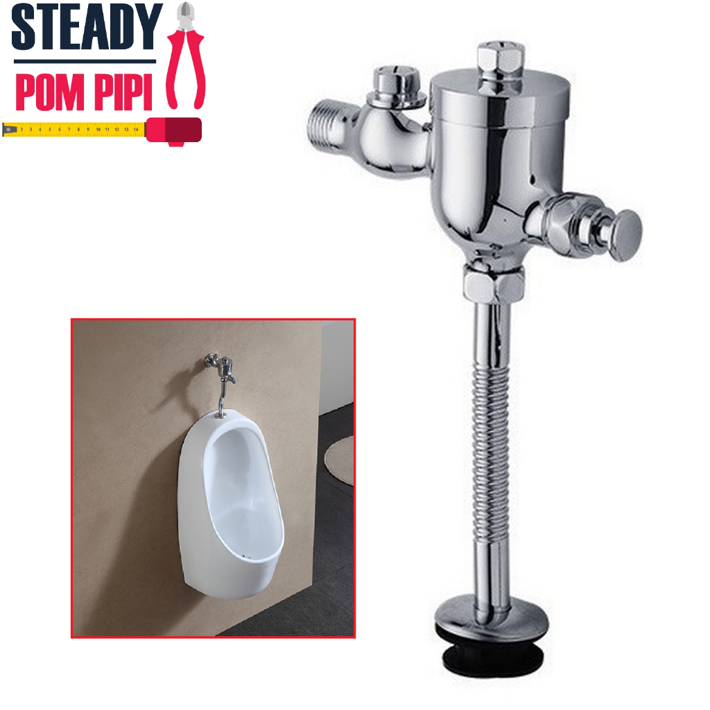 Push Button Urinal Flush Valve Urinal Flush Valve, Wall, Manual Toilet