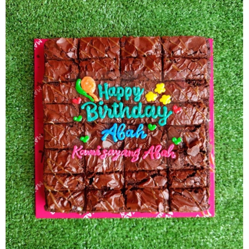 BROWNIES STANDARD [Original HQ by Mamasab Bakery] FREE Wording | Shopee ...