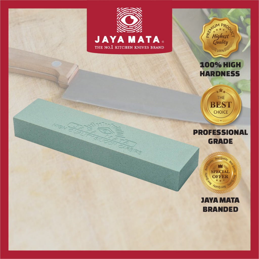 [JAYA MATA] #500 Green Single Sided Sharpening Stone JM128 (Knife Sharpener/ Alat pengasah Pisau ...