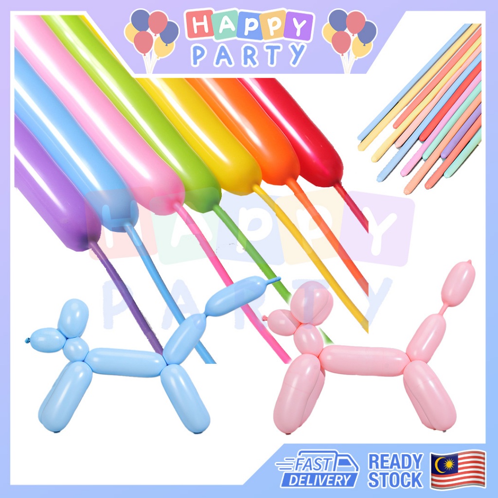 🎈READY STOCK🎈10pc Long Balloon 260 Latex Twisting Modelling Balloon ...