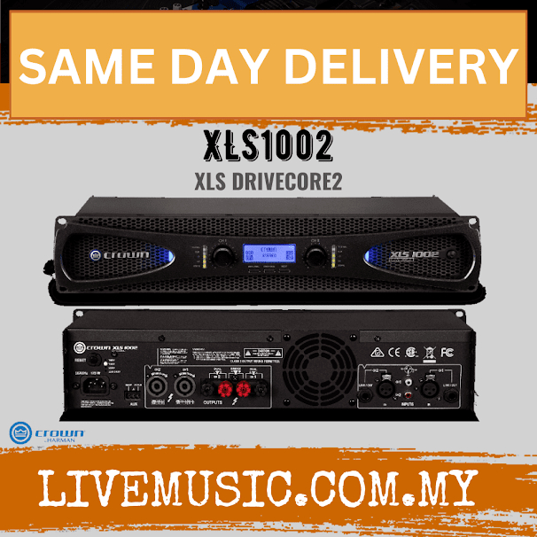 Crown XLS1002 2-channel Power Amplifier 215W @ 8Ω ( XLS 1002 / XLS-1002 ...