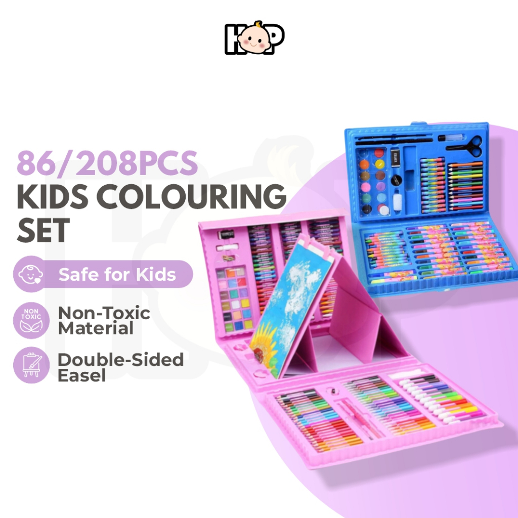 86/208pcs Kids Painting Set Colour Crayon Drawing Art Set for Kids ...
