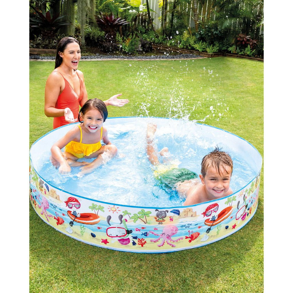 Intex My Beach Day Snapset Pool Foldable 1.52m x 25cm Portable Swimming ...