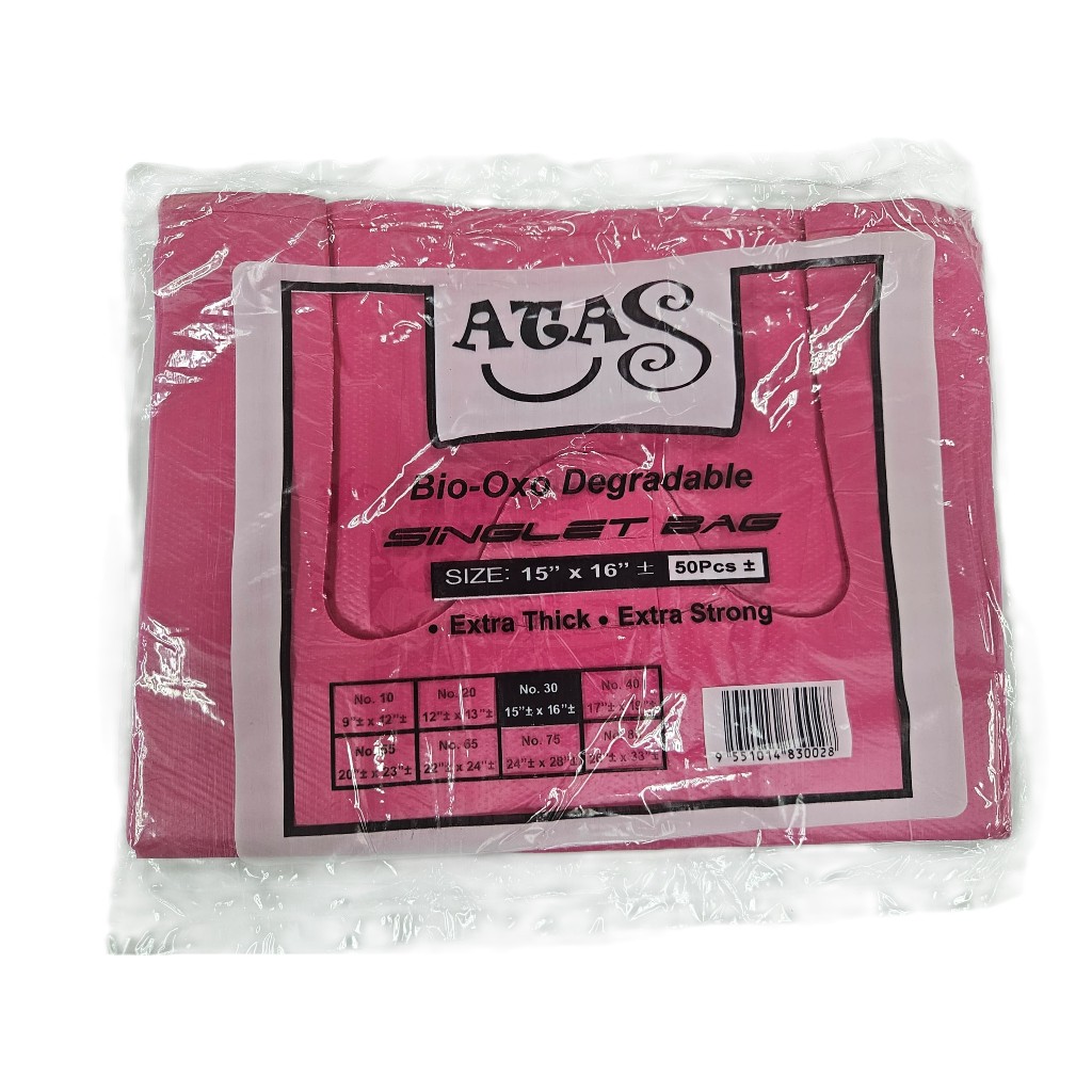 ATAS BRAND BIO-OXO DEGRADABLE SINGLET PLASTIC BAG NO 30 (50PCS ...