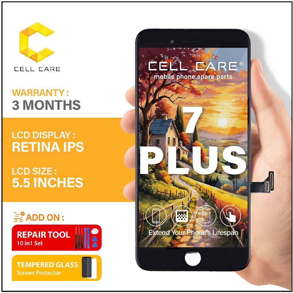 LCD Display Touch Screen Compatible For IP 7 PLUS Free Tempered Glass ...