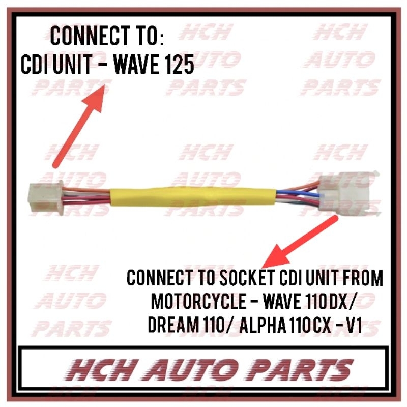 CDI CONVERTER SOCKET - WAVE 125 > PNP > DREAM 110/ WAVE 110 DX/ ALPHA ...