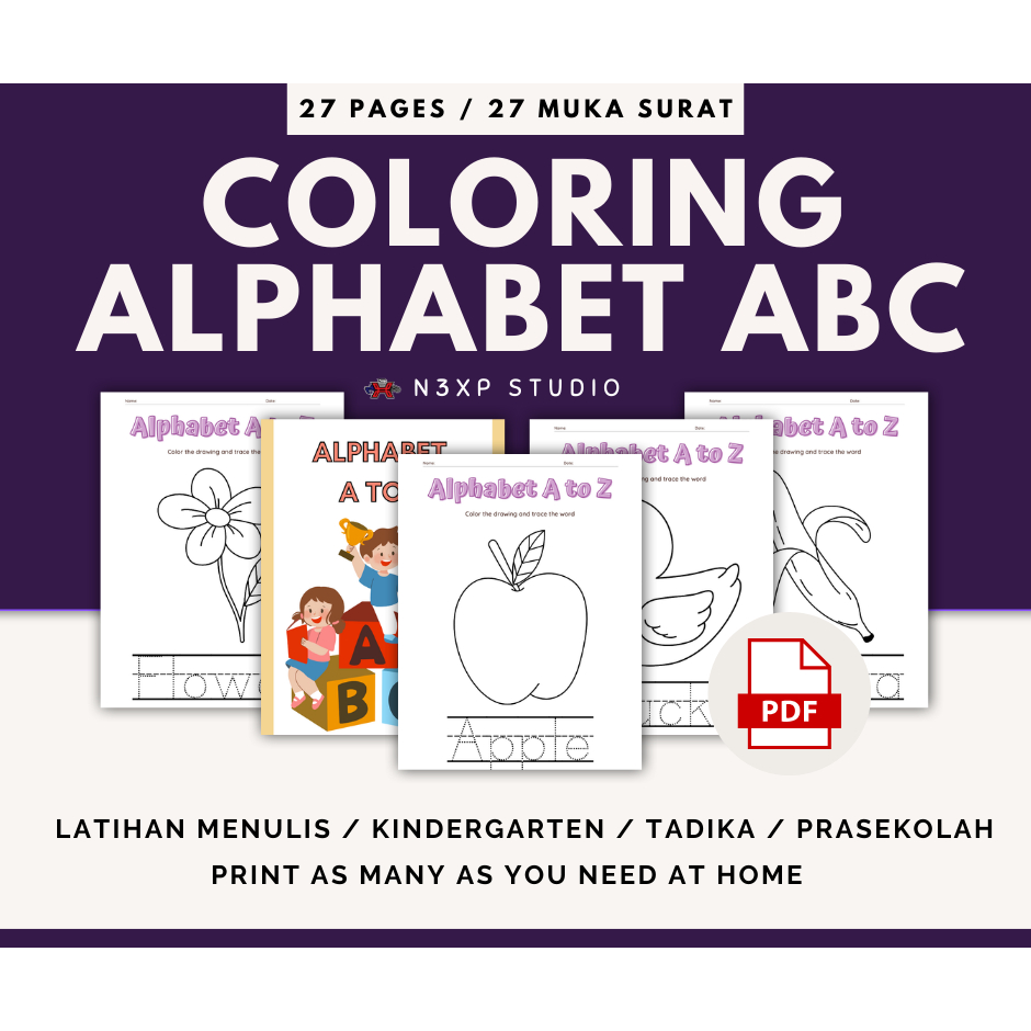 [PDF] Coloring Alphabet ABC - Practice Writing Children Learning ...