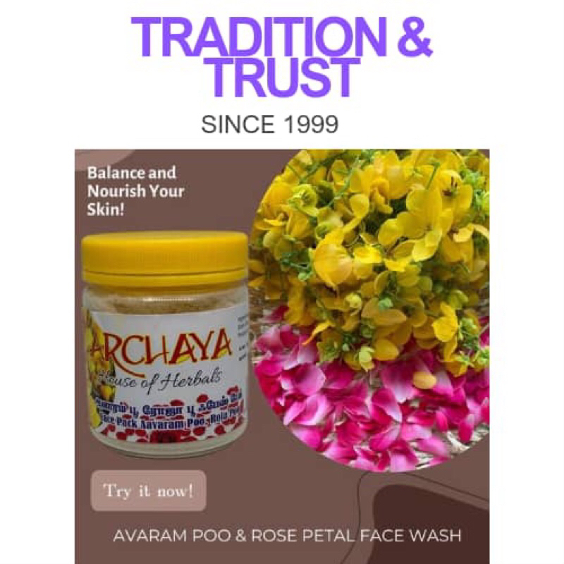 Avarampoo, Rose petals Face Wash 100 gm | Shopee Malaysia