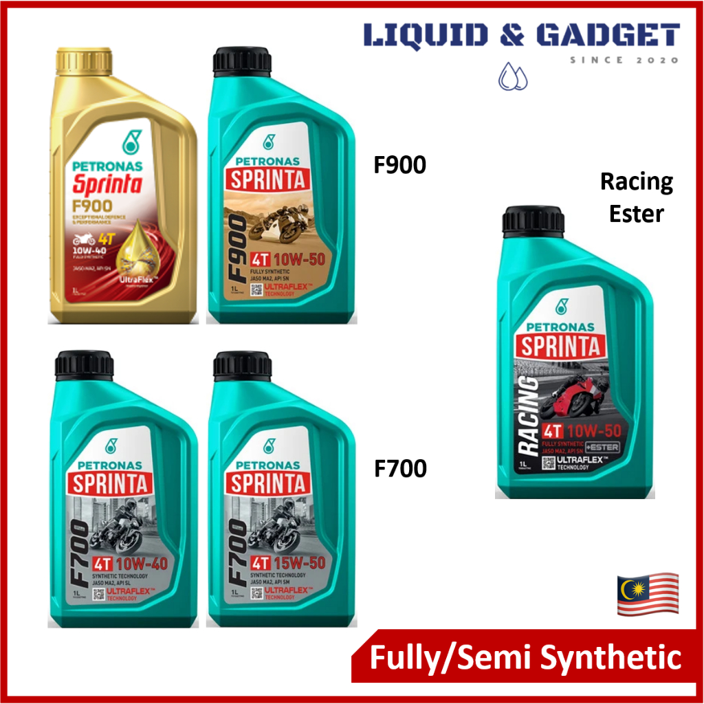PETRONAS Sprinta 4T F700 15W50 / 10W40 & F900 10W50 / 10W40 & Racing ...