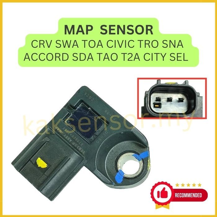 MANIFOLD PRESSURE SENSOR 3PIN HONDA CITY TMO T9A, ACCORD SDA TAO T2A ...