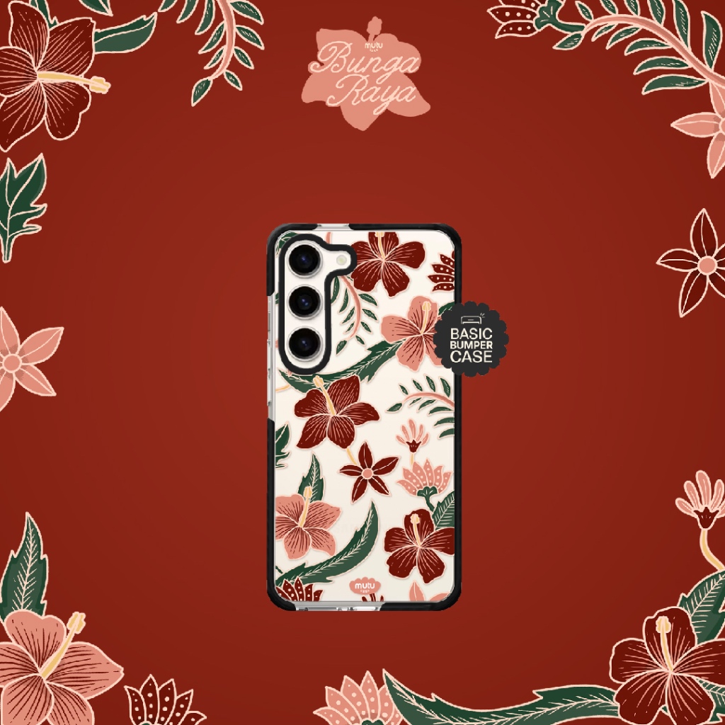 Batik Bunga Raya - Bunga Raya Collection (Powered by Basic Bumper) Compatible with SAMSUNG S23 ...