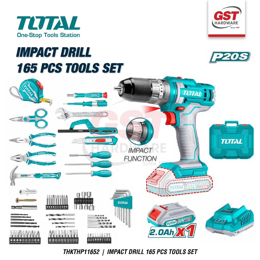 🔥 TOTAL Impact Drill Cordless Heavy Duty Cordless Drill Impact Total ...