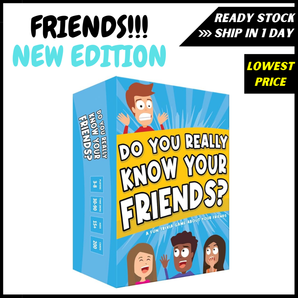 Do You Really Know Your Friends? New Edition Card Game for Friends ...
