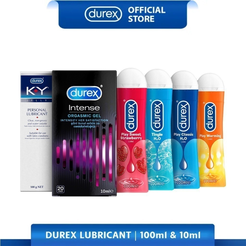 DUREX PERSONAL LUBRICANT K.Y JELLY 50G & 100G / INTENSE ORGASMIC GEL 10ML / PLAY CLASSIC H2O ...