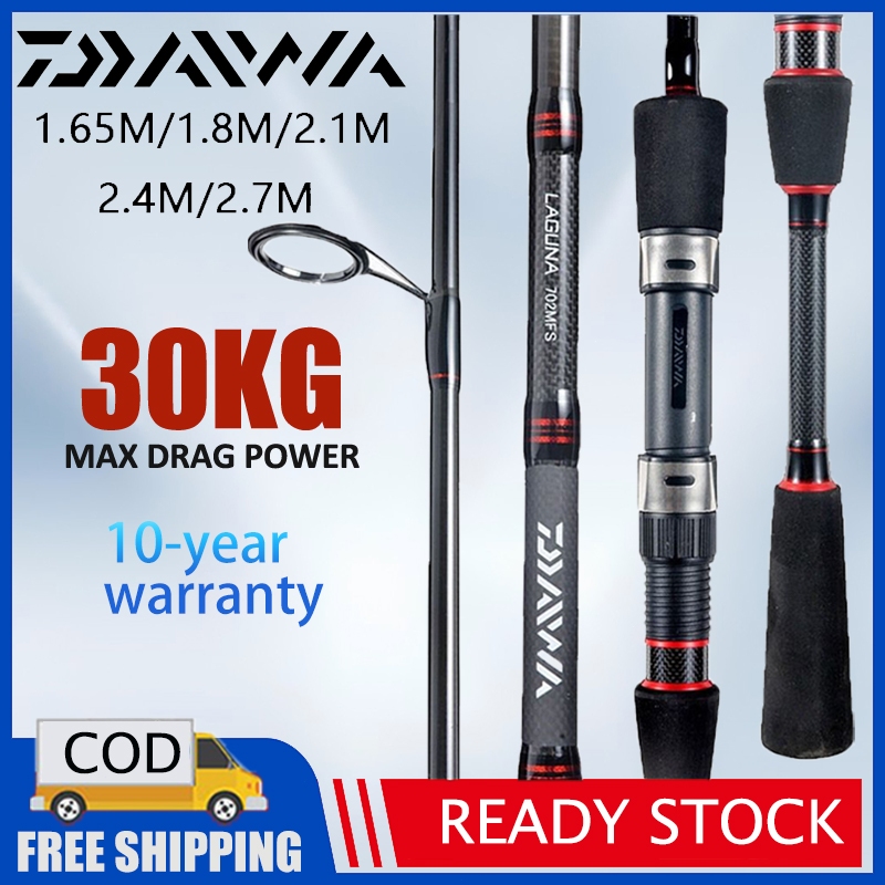 DAIWA Fishing Rod Solid Carbon Fiber Rod Ultralight Spinning Rod Casting Rod Joran Pancing bc ...