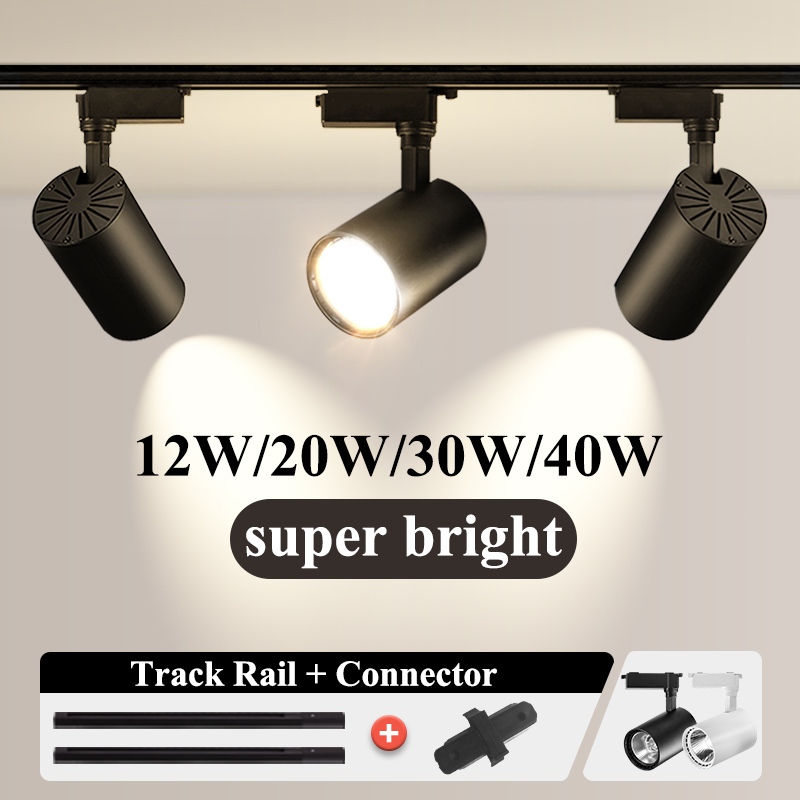 3 Colors Track Light Set Spotlight Track Light Rail Ceiling Light 12W ...