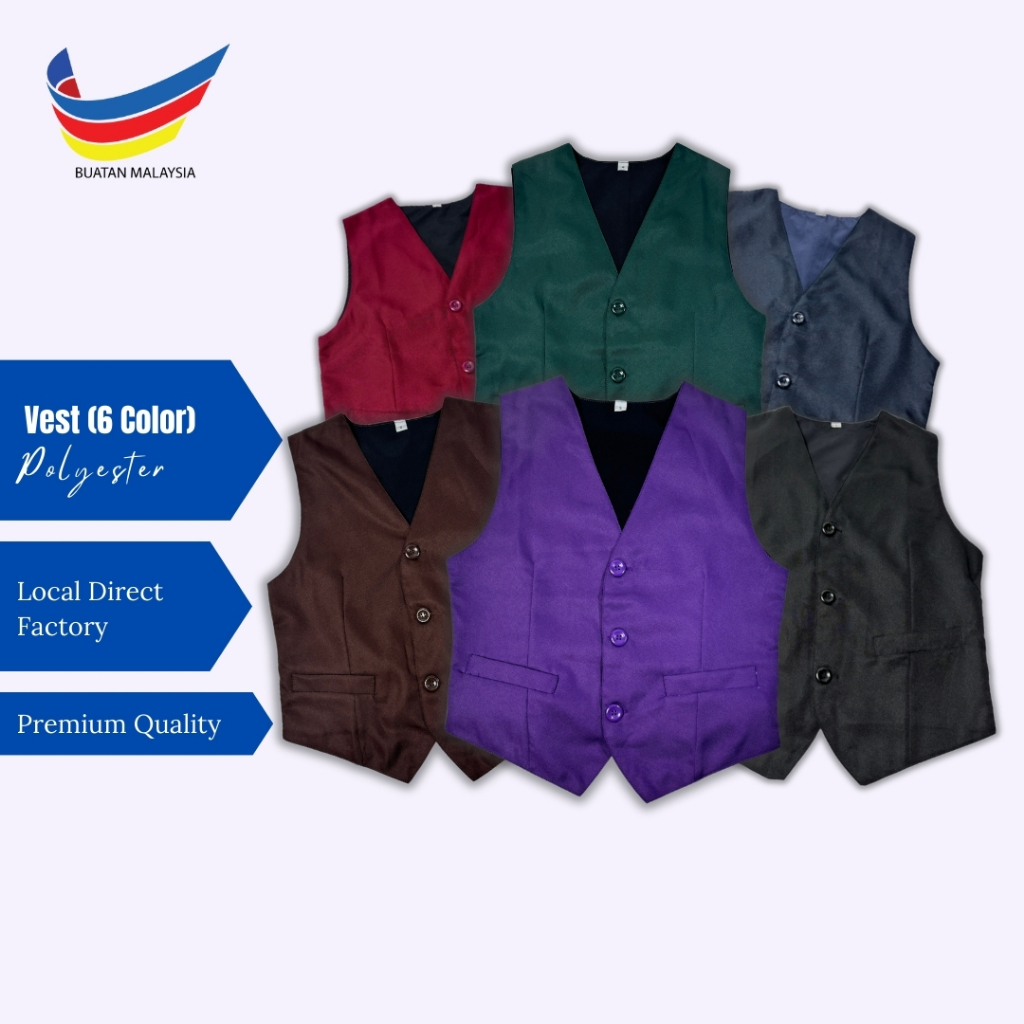 Vest Sekolah Rendah Menengah-Full Lining/2 Lapis Dalam | Shopee Malaysia
