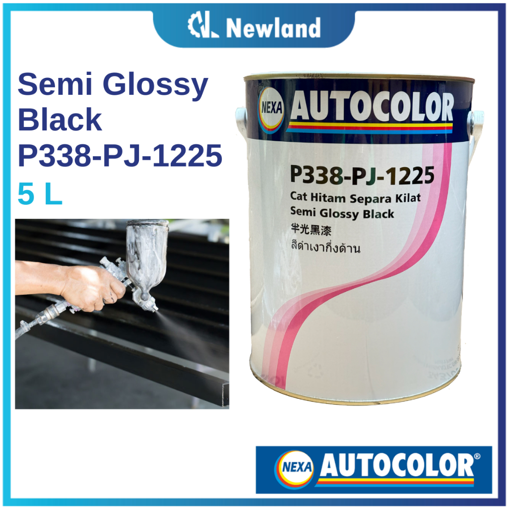 Nexa Autocolor Matte Black Paint / Cat Hitam Matte / Semi Glossy Black ...