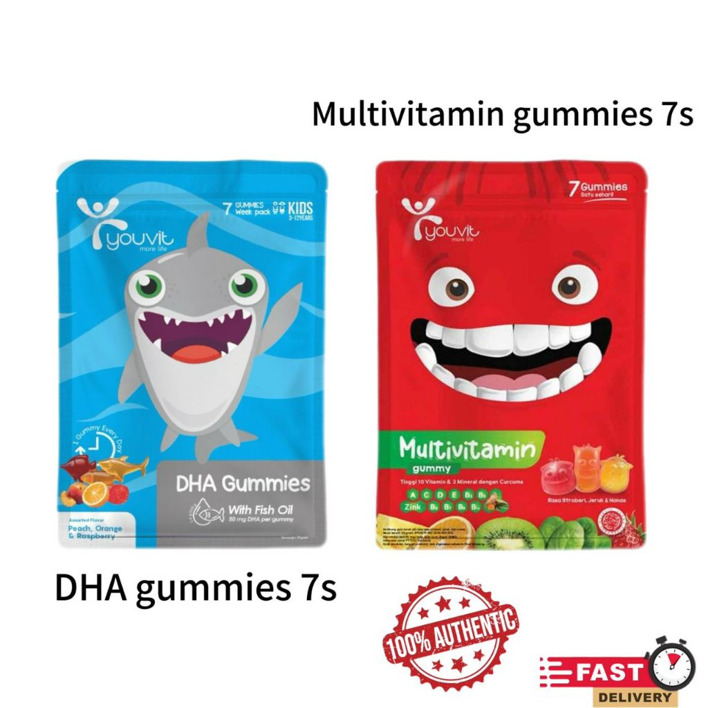 Youvit Kids DHA Gummy & Kids Multivitamin Gummy - 7 Days ( 7's ...