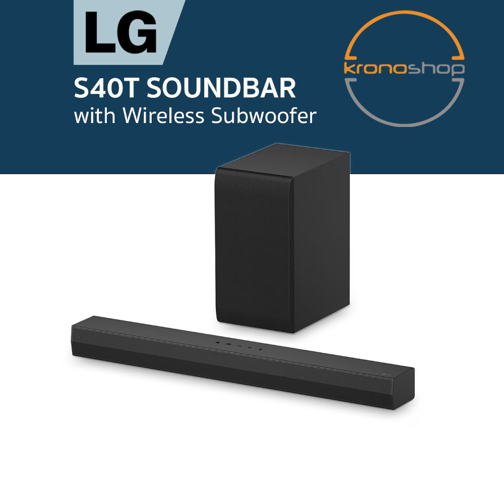 LG S40T 2.1ch Soundbar | 300W | Wireless Subwoofer & AI Sound Pro ...