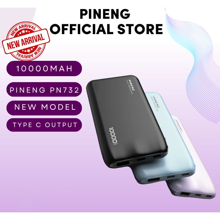 Pineng PN-732 type c input&output Lithium Polymer Powerbank (10000mAh ...