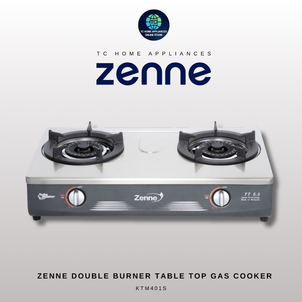 ZENNE 5.3KW DOUBLE GAS STOVE (KTM401S) | Shopee Malaysia
