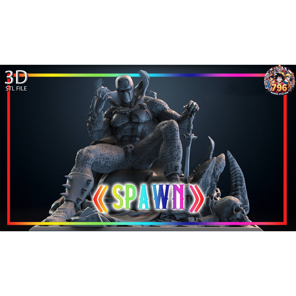 SPAWN 》3D STL File for PLA ABS Filament and Resin 3D Printer 314 mm ...