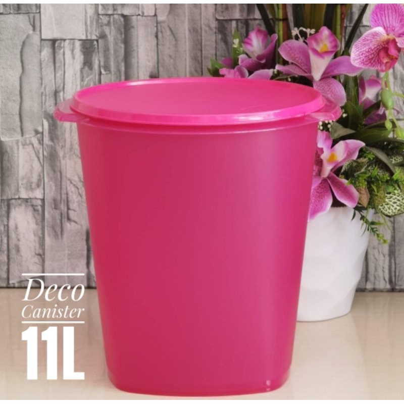CLEAR TUPPERWARE Deco Canister 11Liter (1pc) | Shopee Malaysia
