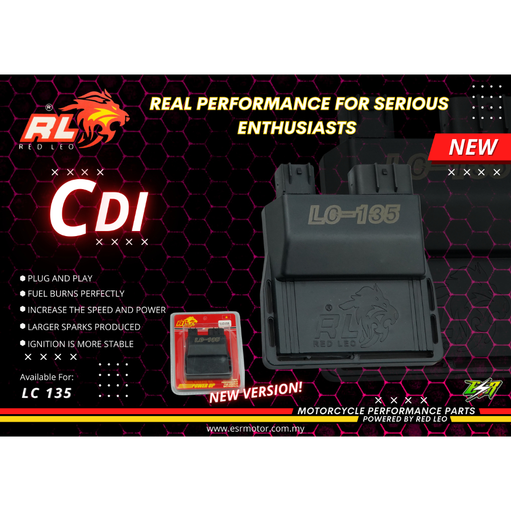 RED LEO SUPER RACING CDI PNP FOR YAMAHA LC135 125ZR EX5 DAN WAVE100 ...