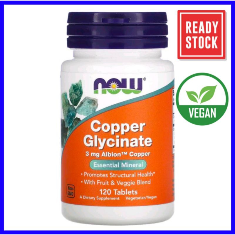NowFoods Copper Glycinate Albion™ 3mg 120 Tablet | Shopee Malaysia