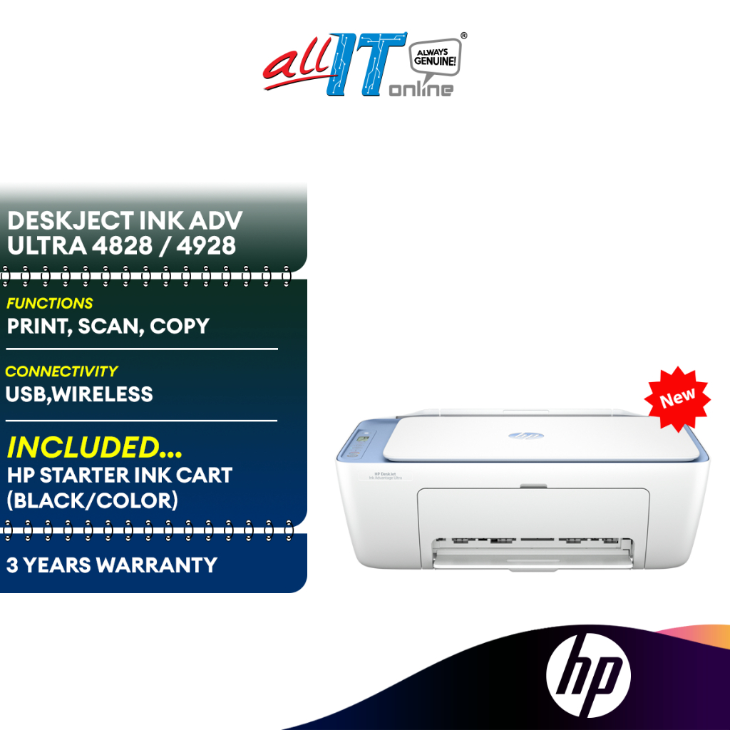 HP DeskJet Ink Advantage Ultra 4928 All-in-One Printer - 588S7B ...