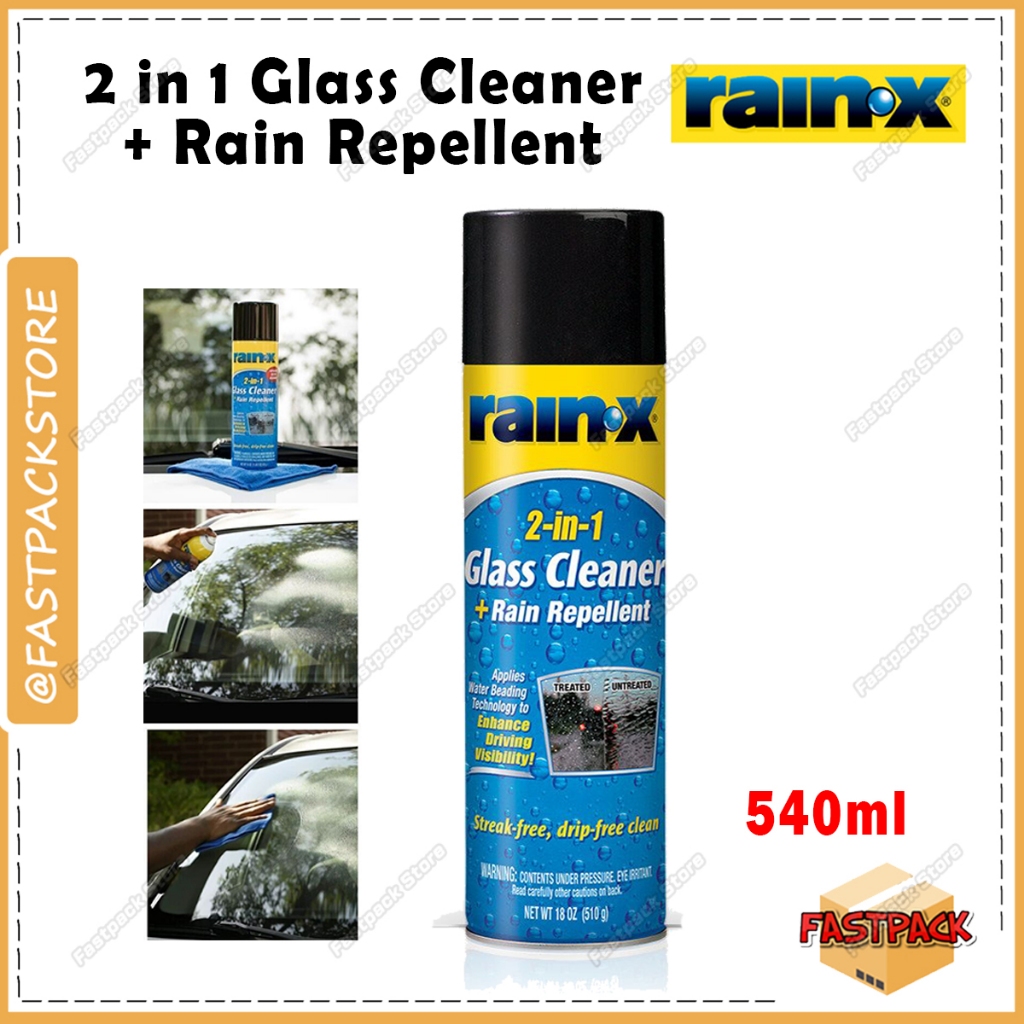 Rain-X / Rain X 2 In 1 Glass Cleaner + Rain Repellent Aerosol Streak ...
