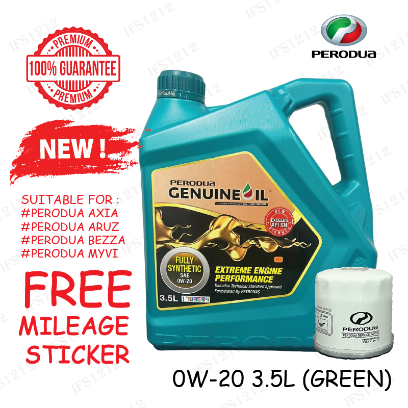 🇲🇾HOT SALES🔥 PERODUA FULLY 0W20 3.5L BEZZA AXIA MYVI ALZA ARUZ ATIVA 0W ...