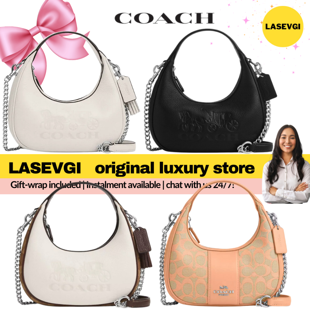 RAYA 2025 ORIGINAL COACH Carmen Mini Crossbody - Black | Chalk White ...