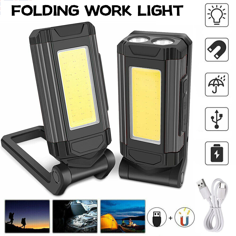 2000W LED Emergency Light Durable USB Rechargeable COB Camping Lamp ...