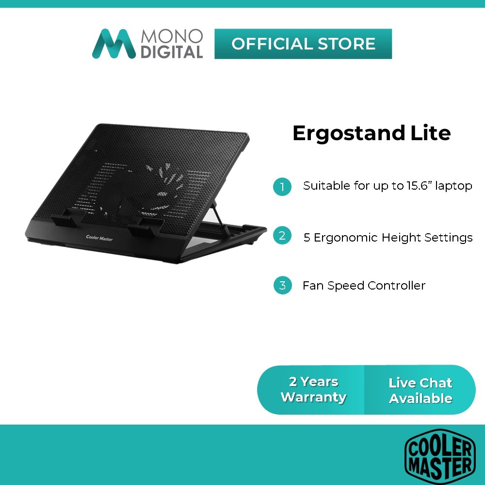 Cooler Master Ergostand Lite Laptop Notebook Cooler Cooling Pad ...
