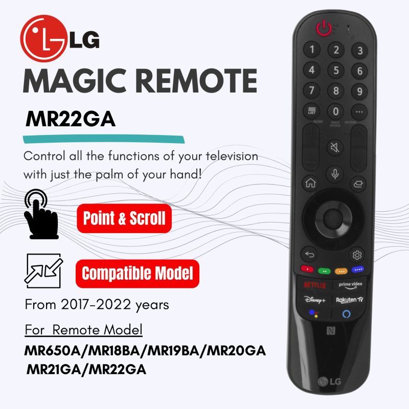 LG ORIGINAL AN-MR22GA Magic Remote Control Smart TV Remote MR650A MR18BA MR19BA MR20GA MR21 MR22 ...