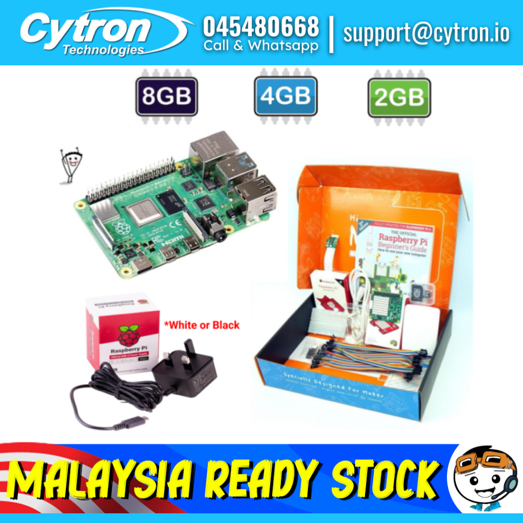 Raspberry Pi 4 Model B Beginner Kit V2 | Shopee Malaysia