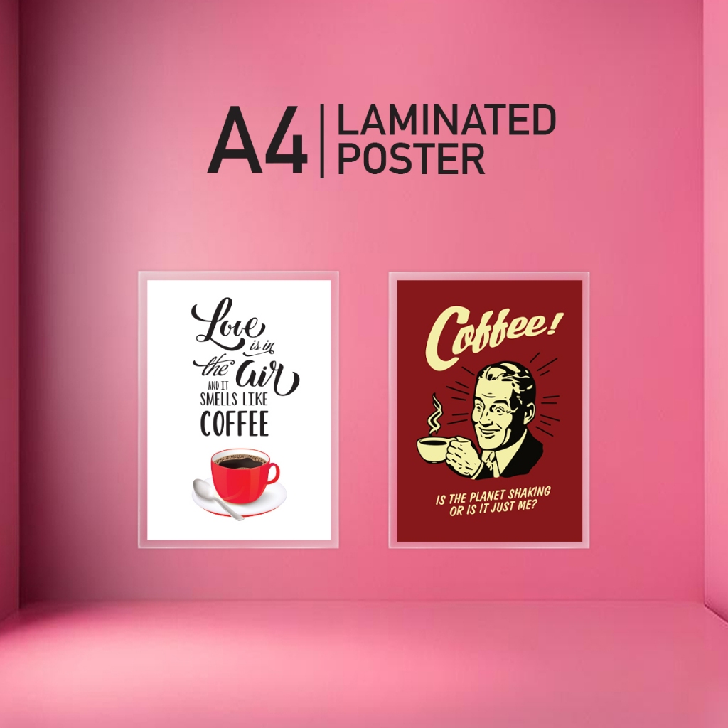 [Laminated Poster] A4 Size Wall Art Poster Print Graphic Wall Pictures ...