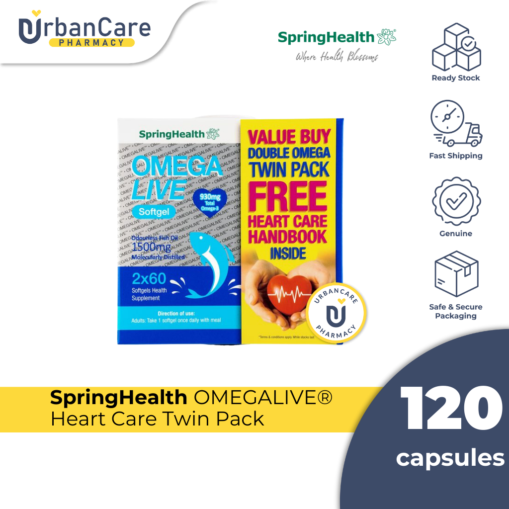 SpringHealth OMEGALIVE® Softgel Odourless Fish Oil (1500mg/60’S) | Shopee Malaysia