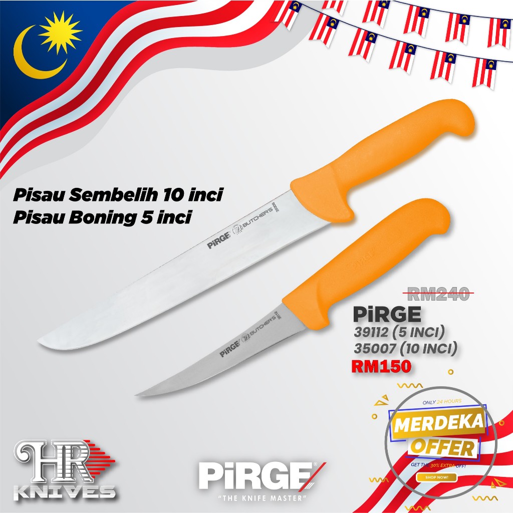 PiRGE BUTCHERS COMBO MERDEKA SALE -Set Pisau Butcher 10 inci -Pisau ...
