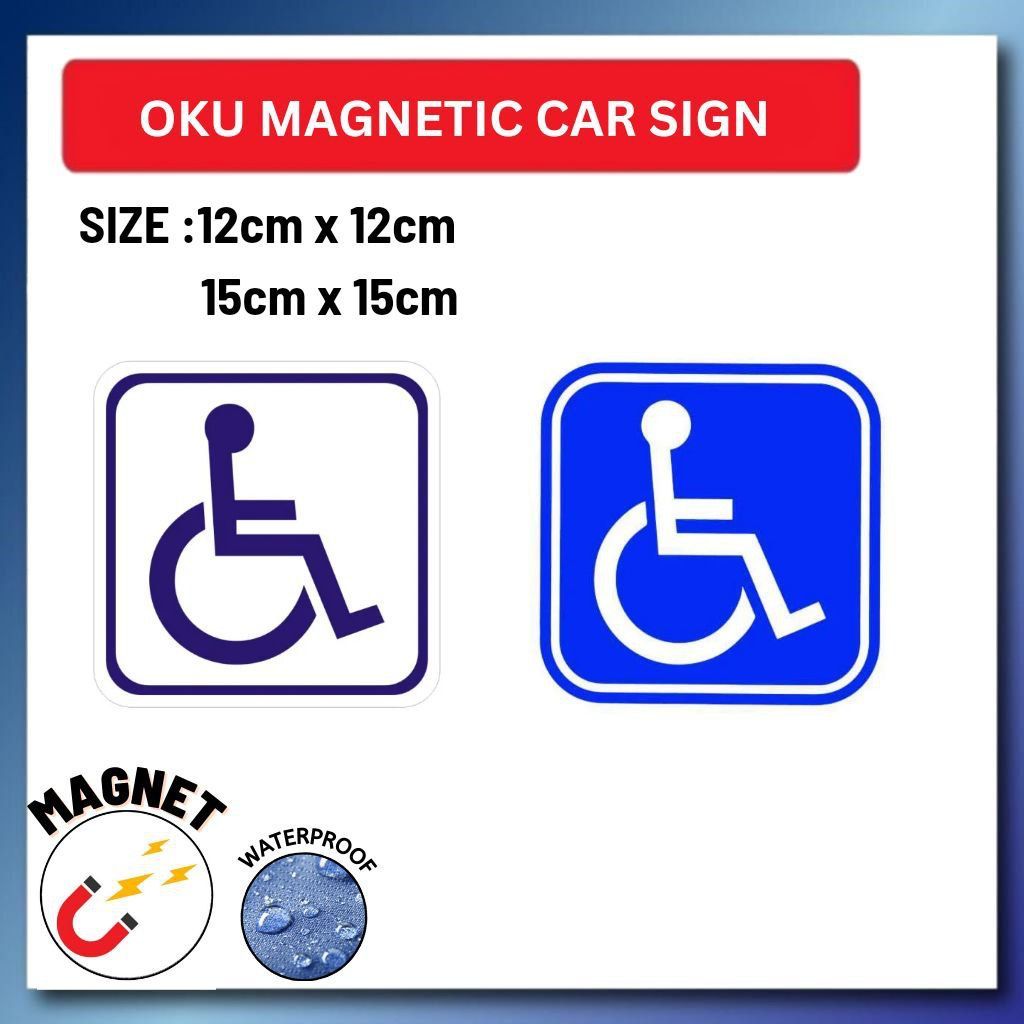 OKU Magnetic Car Sign / Sticker Car Sign | Shopee Malaysia